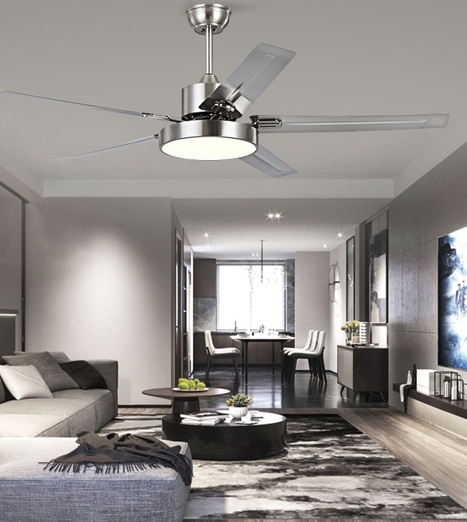 ABS Blades Modern LED Ceiling Fan 52 Inch DC Motor Ceiling Fan | Modern ...